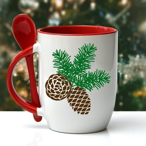 Christmas SVG, Pine Leaves Clipart Design Elements, Instant Digital ...