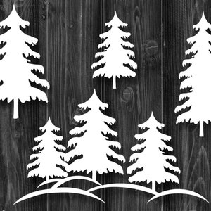 Christmas SVG Pine Tree Clipart Design V.2 Decorative Elements Digital ...