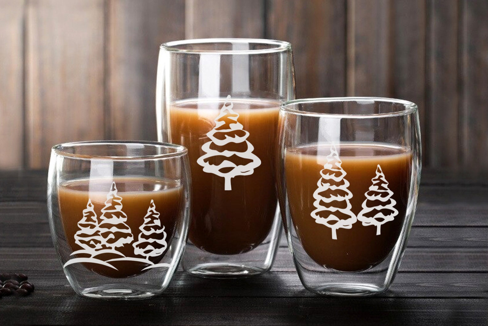 Christmas SVG Pine Tree Clipart Design V.3 Decorative Elements Digital ...
