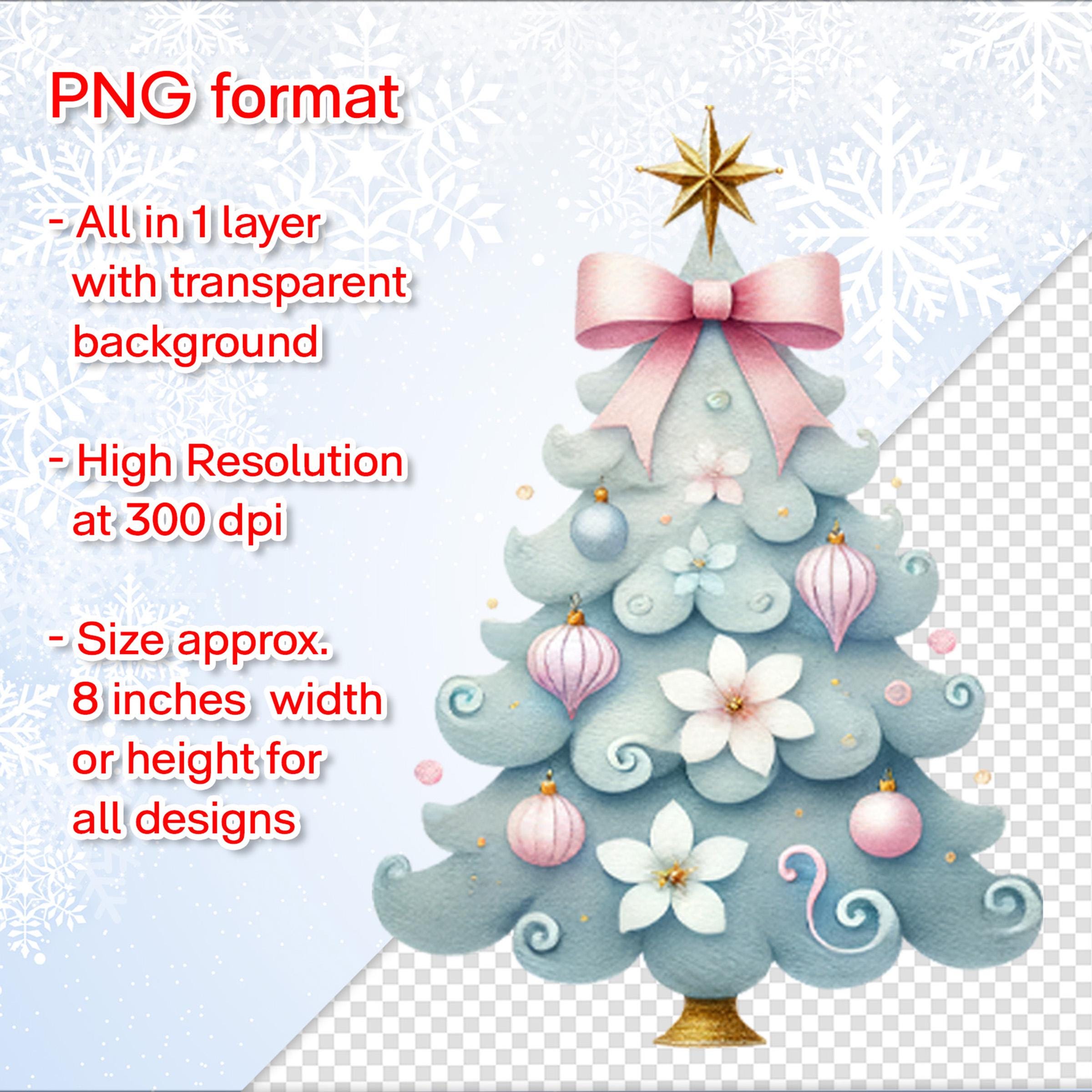 Pastel Christmas Clipart Collection Set-1 Watercolor Painting ...