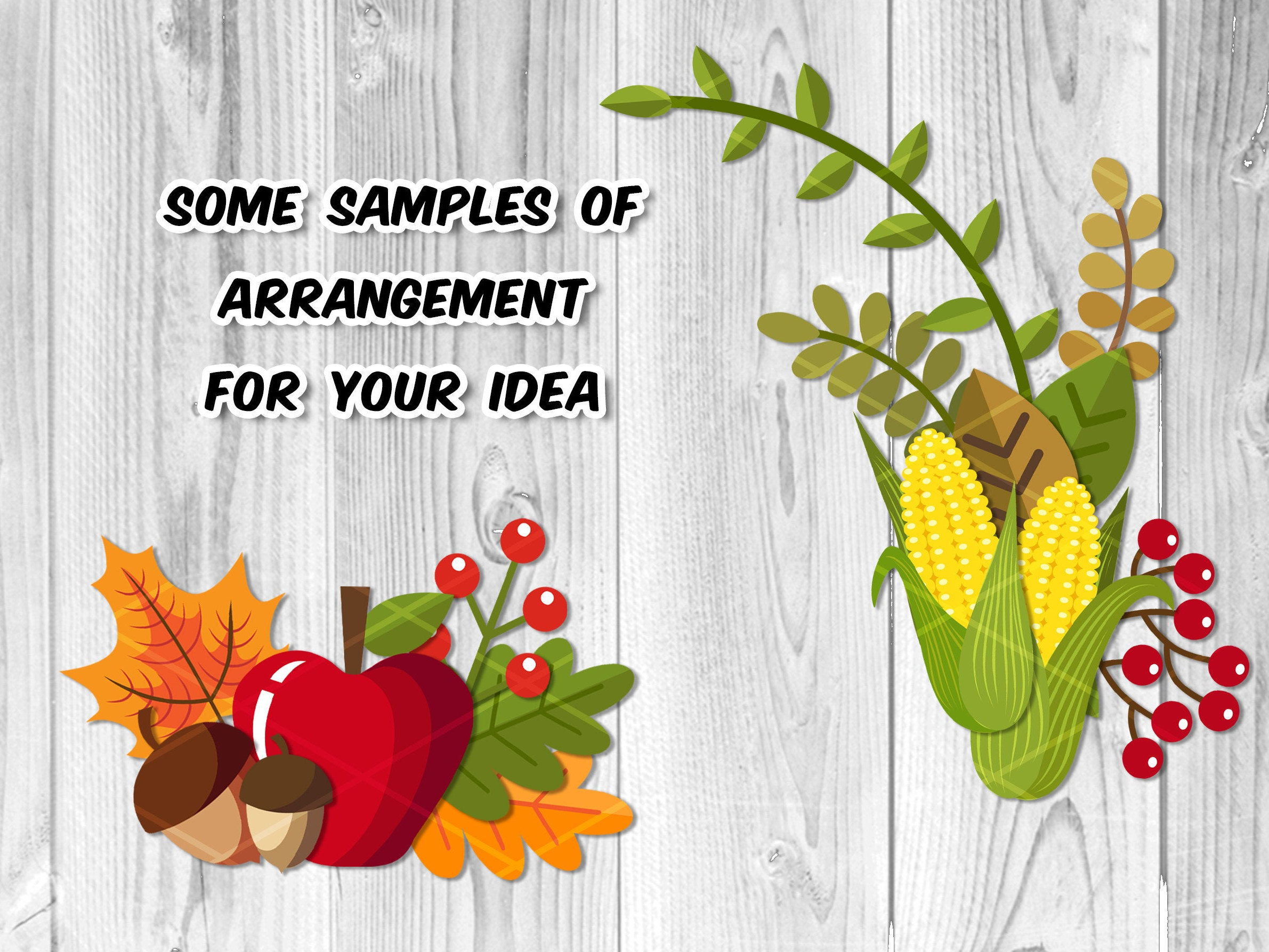 Fall & Autumn Elements SVG Set Sunflower Acorn Oak Maple - Etsy