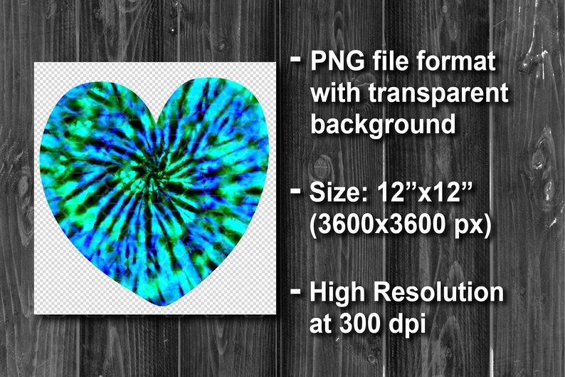 8 Tie Dye Hearts Sublimation PNG Clipart Set 2 Heart Shape Design ...