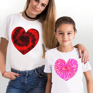 8 Tie Dye Hearts Sublimation PNG Clipart Set 1 Heart Shape Design ...