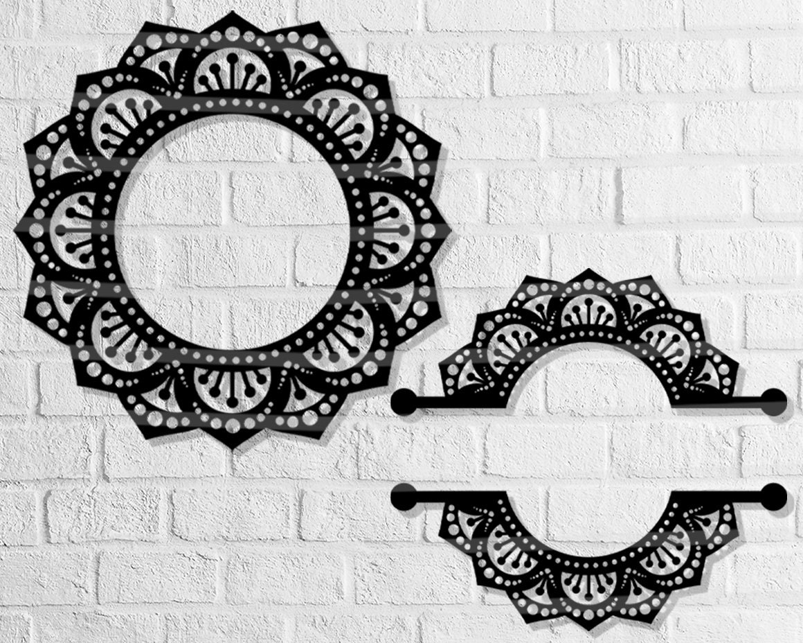 Circular Monogram SVG V-4 Instant Digital Download for Creative DIY ...