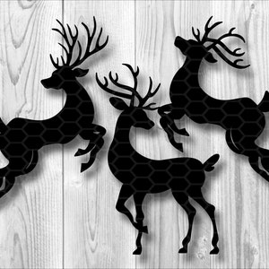 Christmas Reindeer SVG Clipart, Antlers Deer Cut Files (digital ...