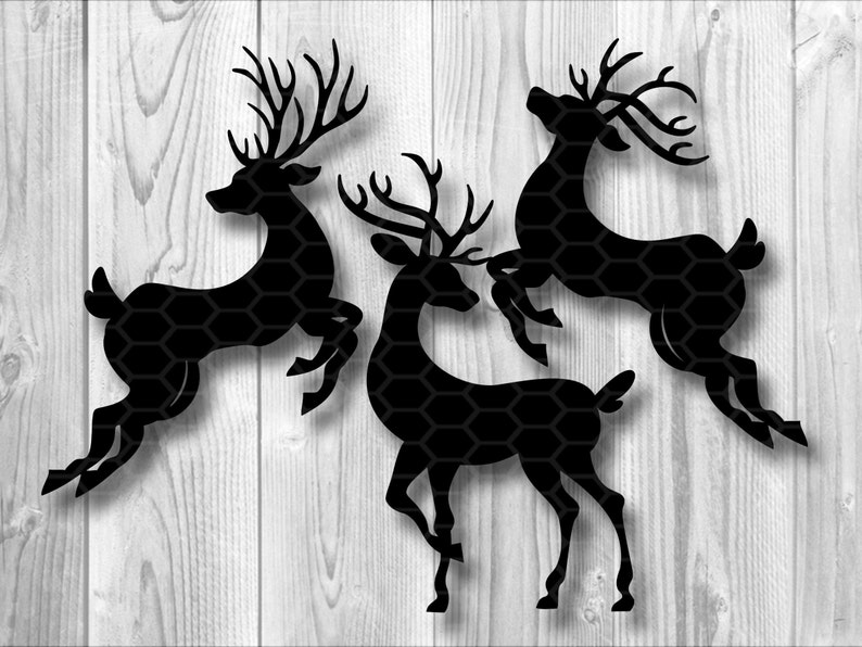 Christmas SVG Reindeer Clipart Designs Decorative Elements, Creative ...