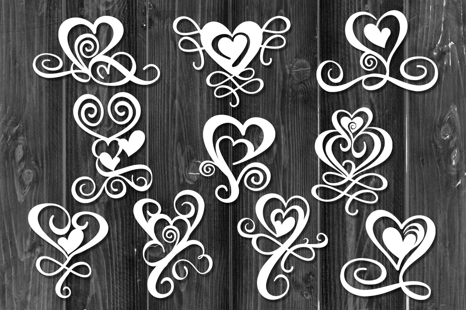 Valentine Hearts SVG Silhouette Swirl Love Heart Shape Design - Etsy Valentine Hearts SVG Silhouette Swirl Love Heart Shape Design - Etsy