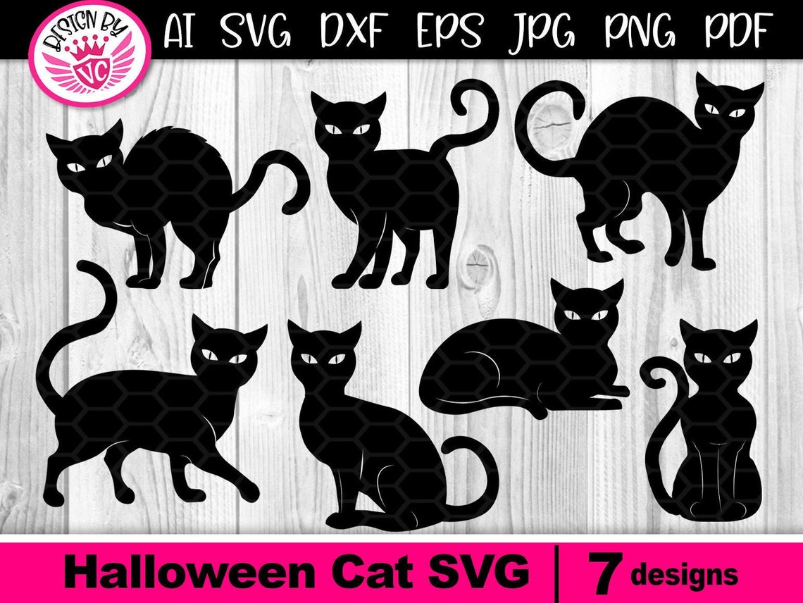 Halloween Cat SVG Instant Digital Download Creative DIY Vinyl Cut Files ...