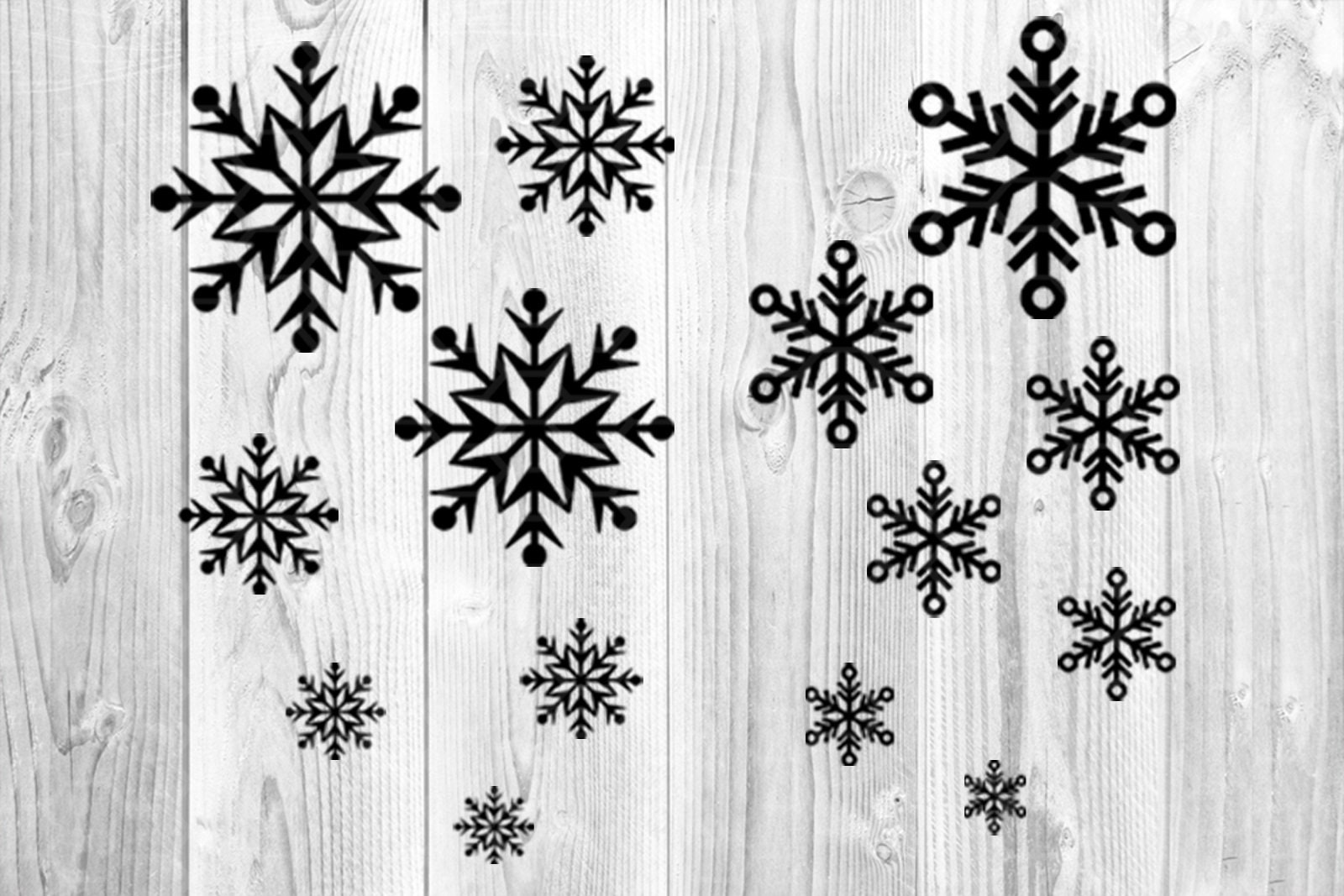 Christmas Scene SVG Silhouette Design Clipart Set Decor | Etsy