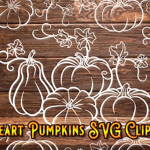 Halloween Pumpkin Line Art, Fall SVG Cut Files (digital Download) - Etsy