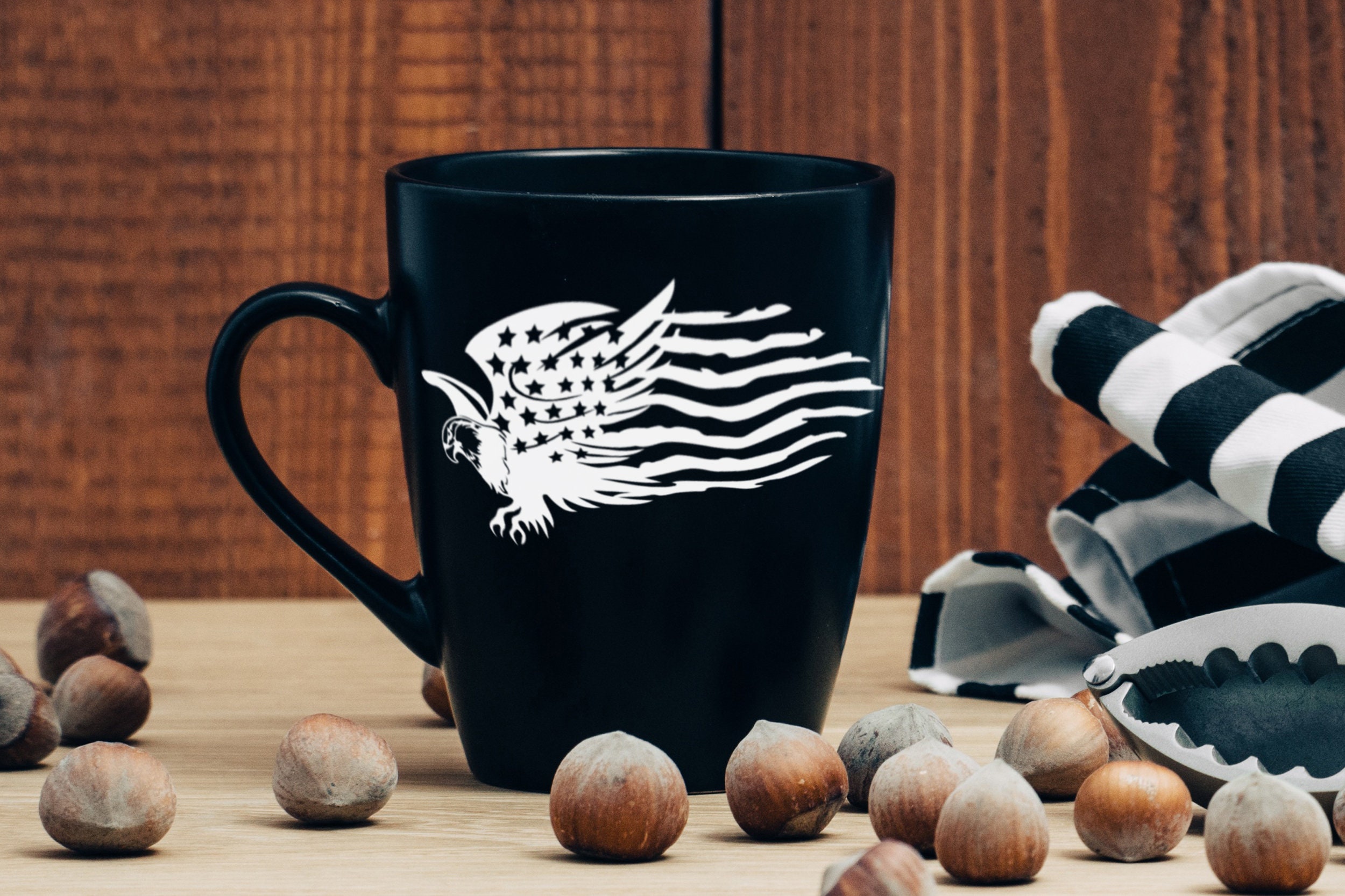 Independence Day Silhouette US Flag With Eagle SVG Cut Files for ...