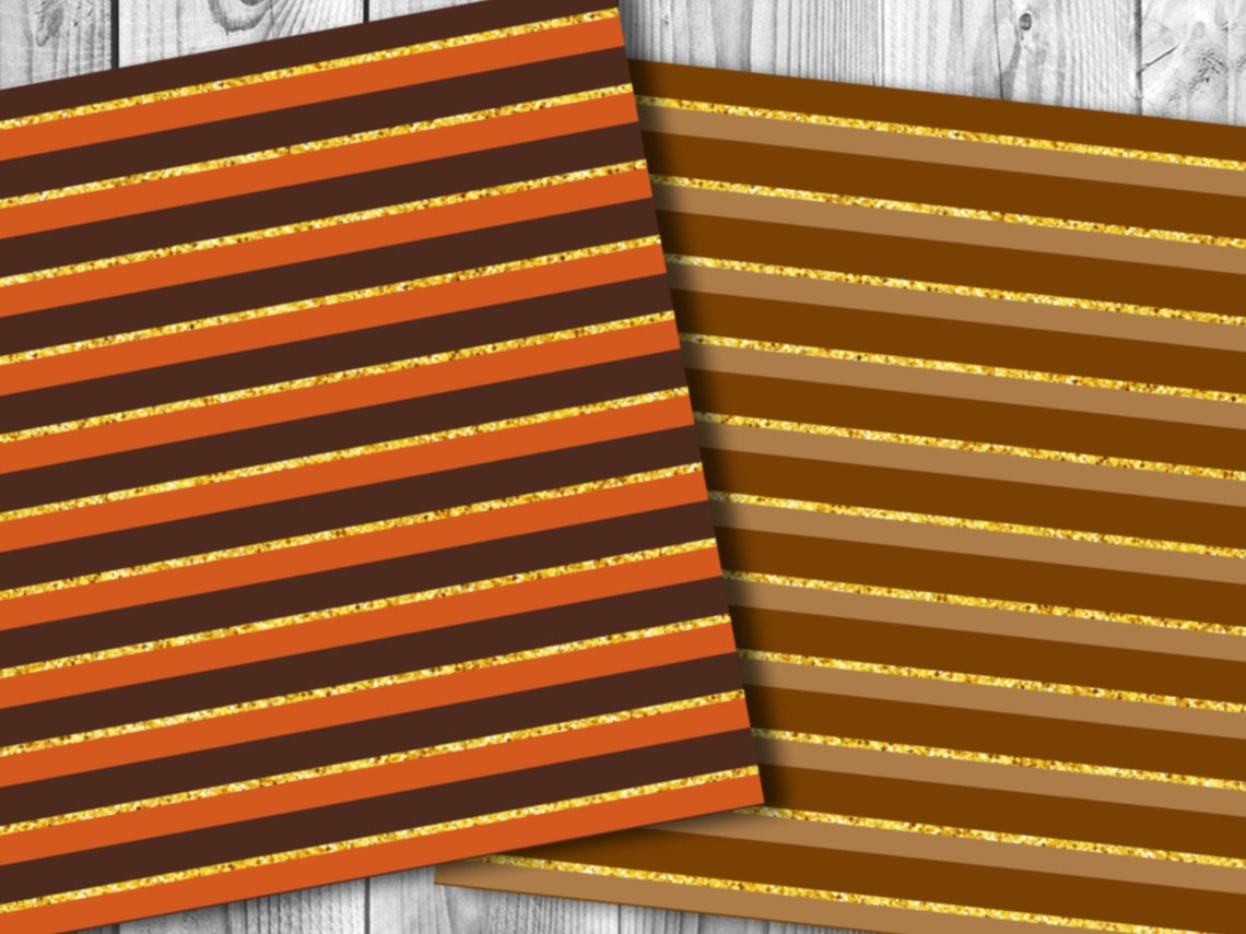 10 Fall Autumn Theme Color Line Art Design With Glitter - Etsy