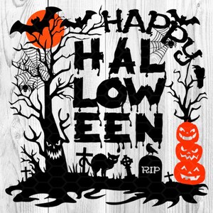 Happy Halloween SVG 12x12 Inches | Instant Digital Download for ...