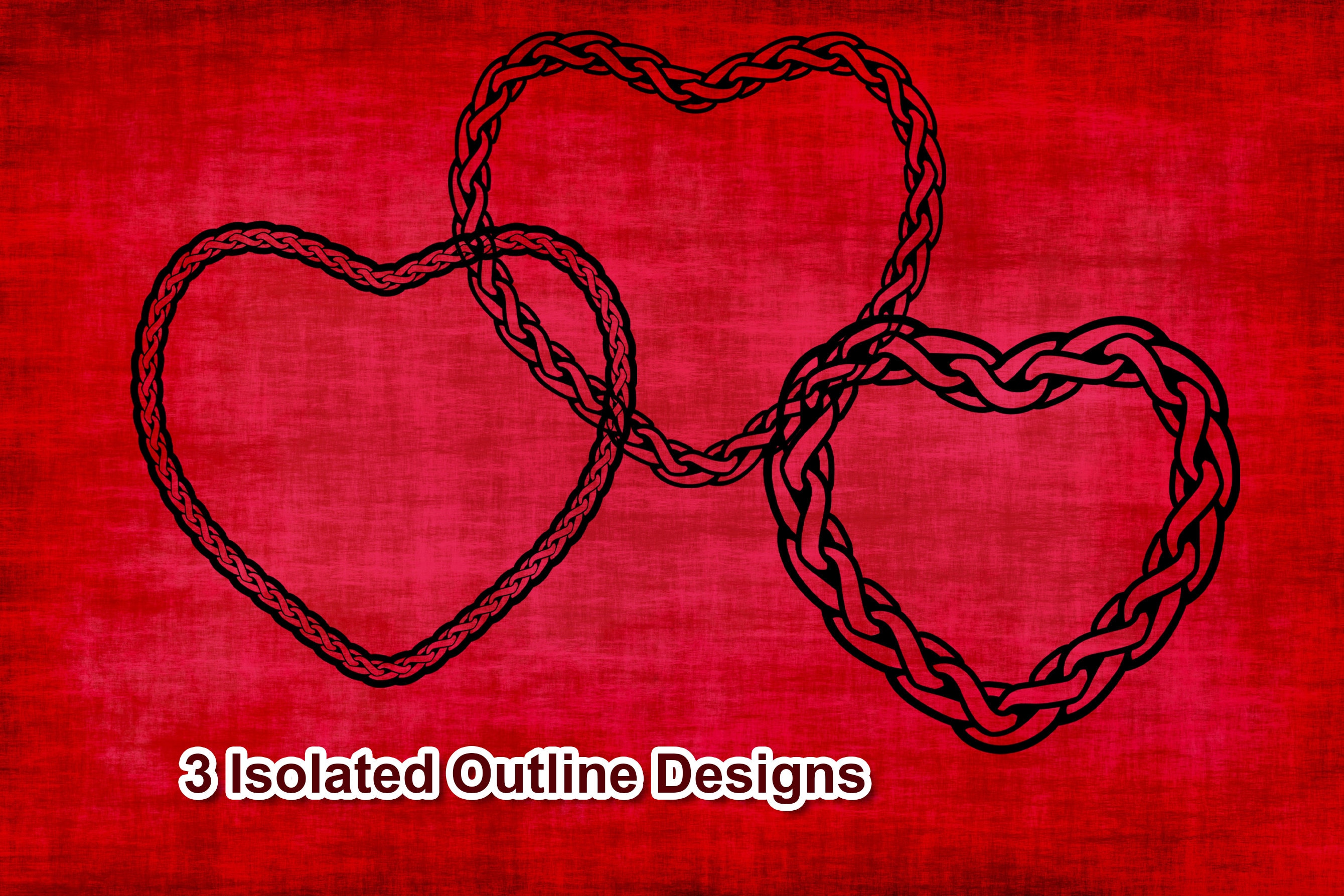 9 Designs Wire Chain Metal String Style Heart Shape Border Frames SVG ...