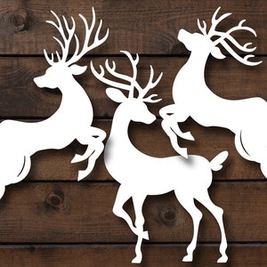 Christmas Reindeer SVG Clipart, Antlers Deer Cut Files (digital ...