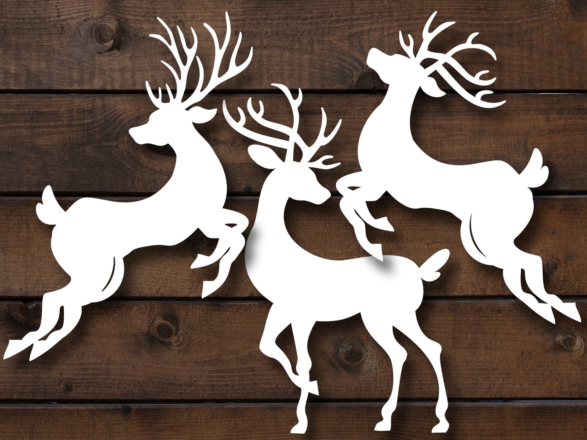 Christmas Reindeer SVG Clipart, Antlers Deer Cut Files (digital ...