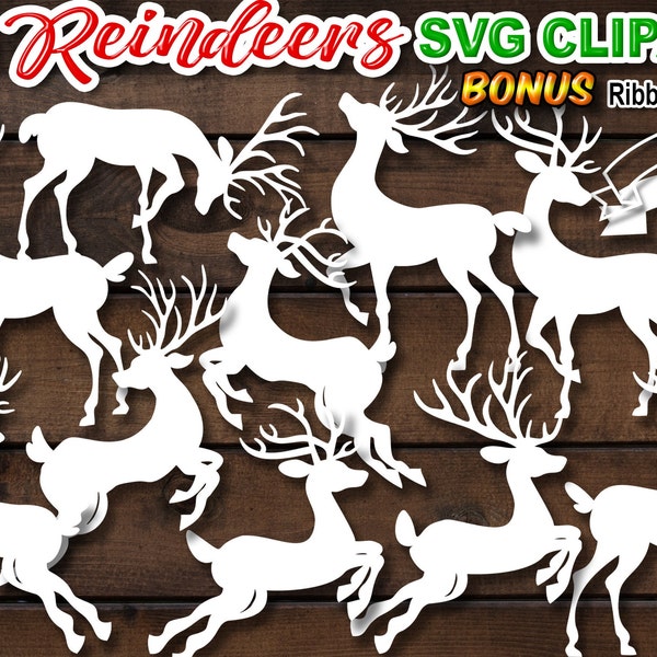 Christmas Silhouette Clip Art - Etsy