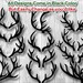 Christmas SVG Deer Antlers Clipart Design Elements Creative - Etsy