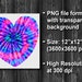 8 Tie Dye Hearts Sublimation PNG Clipart Set 1 Heart Shape Design ...
