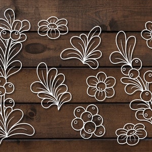 Christmas Elements SVG Line Art Design Clipart Set Decor Ornaments ...