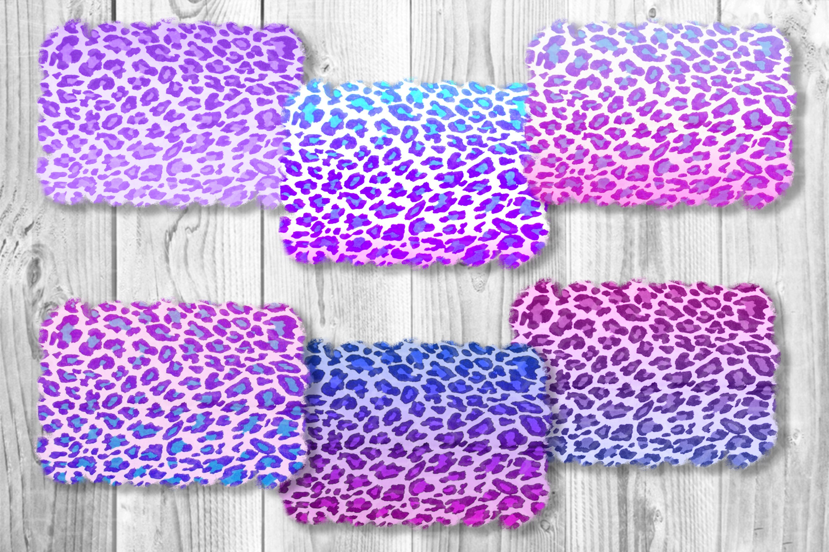 Purple & Green Leopard Sublimation PNG Background Design Decorative ...