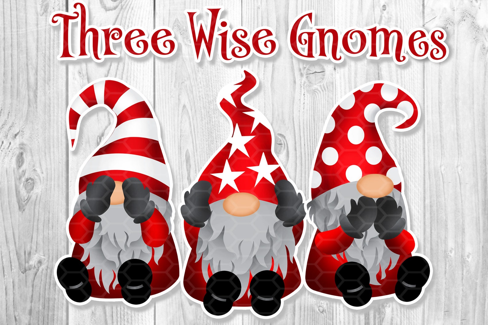 Christmas Gnome Three Wise Gnomes Sublimation PNG Design - Etsy