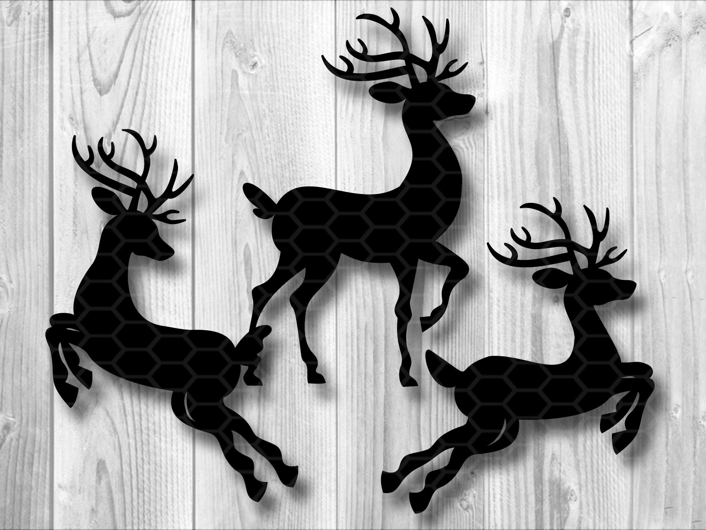 Christmas SVG Reindeer Clipart Designs Decorative Elements, Creative ...