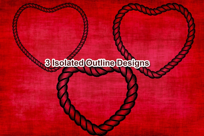 9 Designs Twisted Ribbon Style Heart Shape Border Frames SVG Clip Art ...