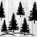 Christmas SVG Pine Tree Clipart Design Decorative Elements Digital ...