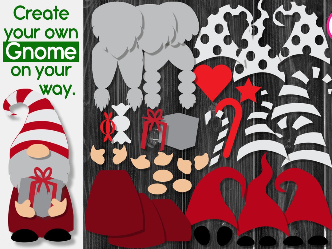 DIY Gnome SVG Clipart, Layered Design Elements (digital Download) - Etsy