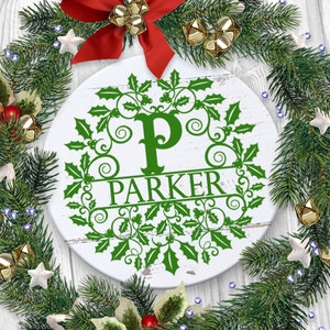 Christmas Holly Alphabet Monogram SVG Clipart Isolated Silhouette Clip ...