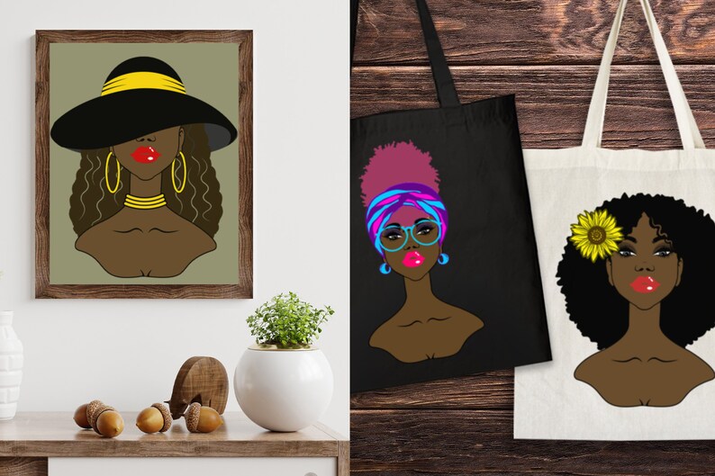Black Princess Layered SVG V.1 African Girl Afro Hairstyles - Etsy