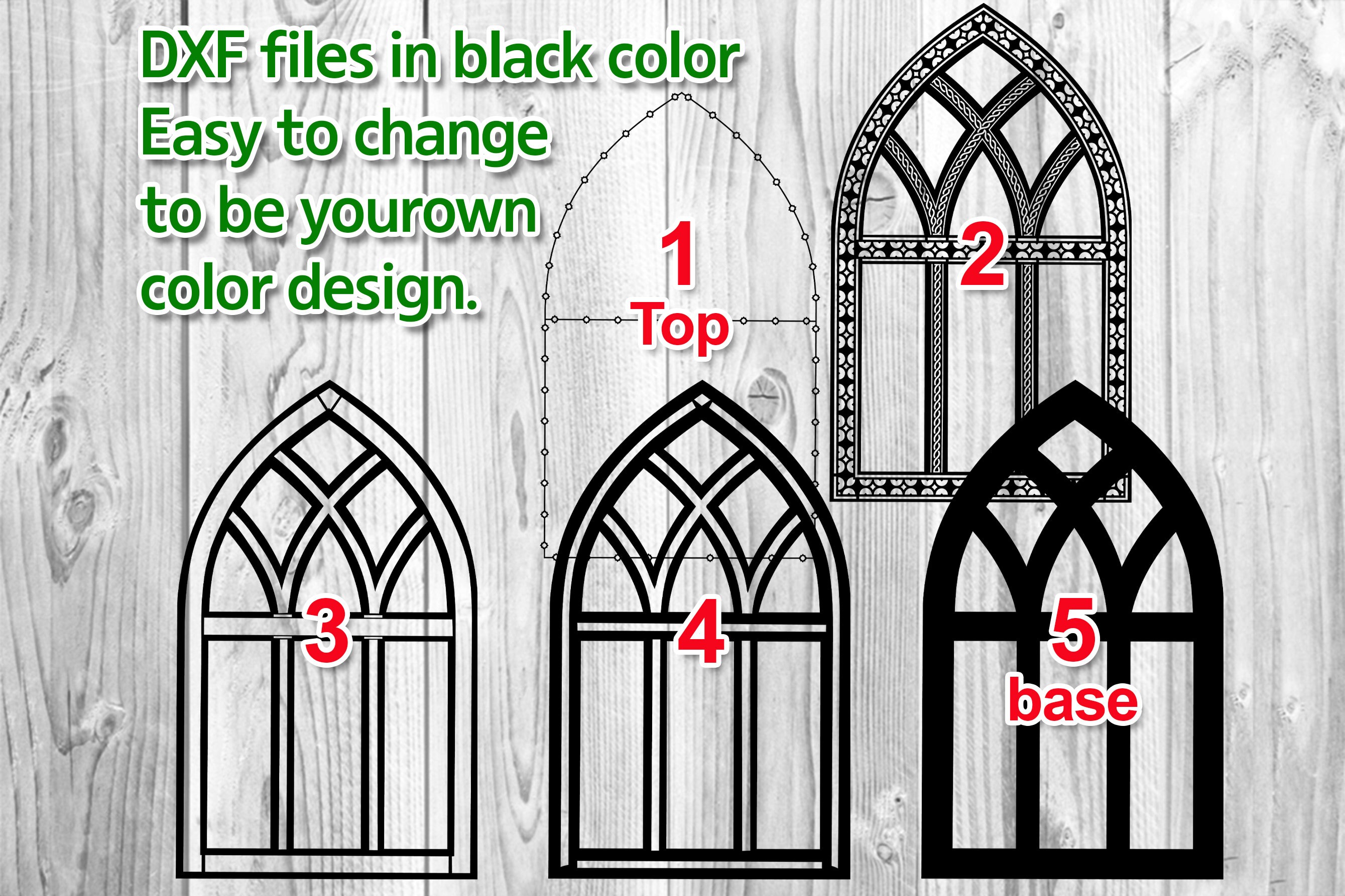 3D Vintage Farmhouse Arch Window Frame Layered Design SVG Clipart Brown ...