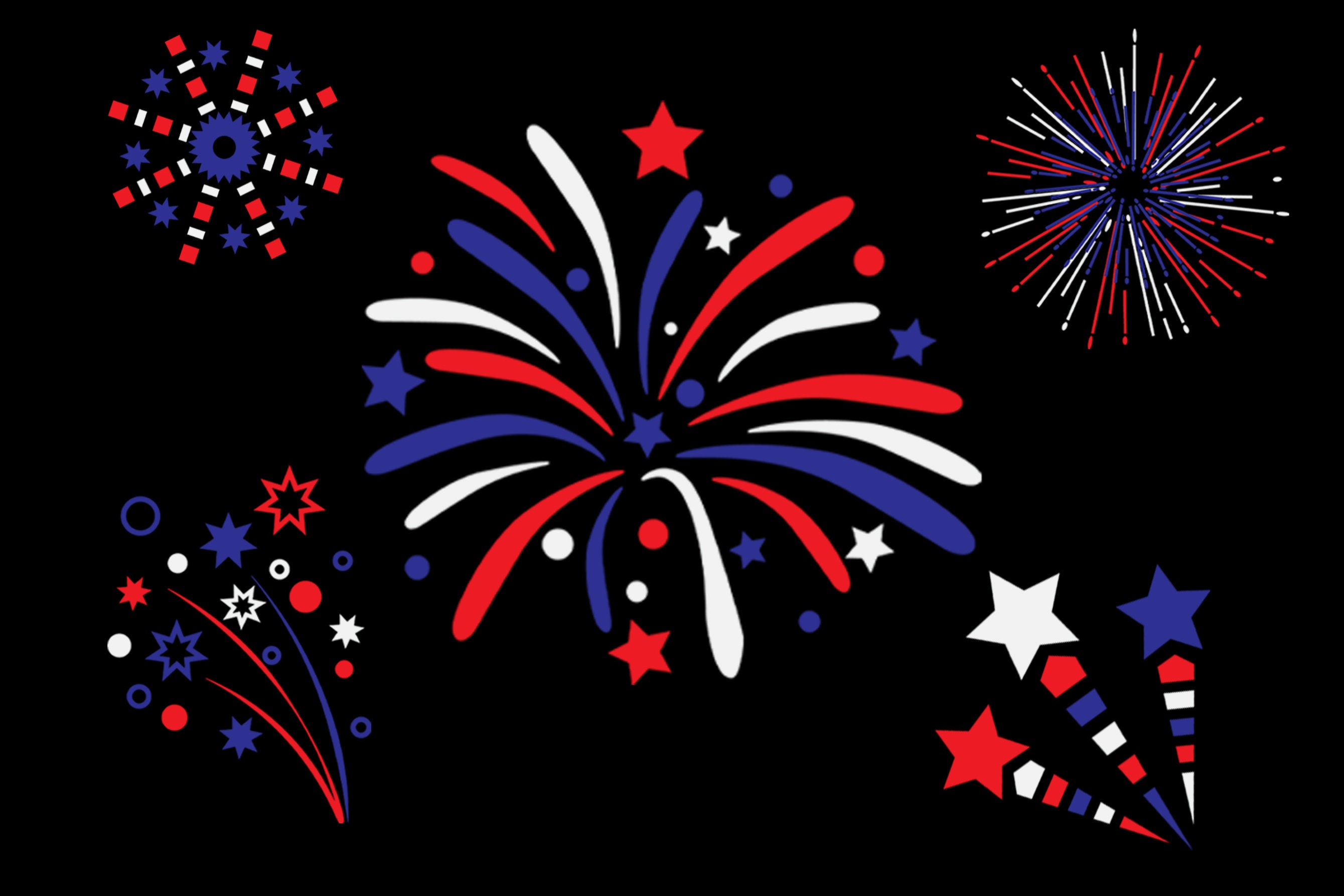 Independence Day Fireworks 25 Designs SVG Cut Files for - Etsy