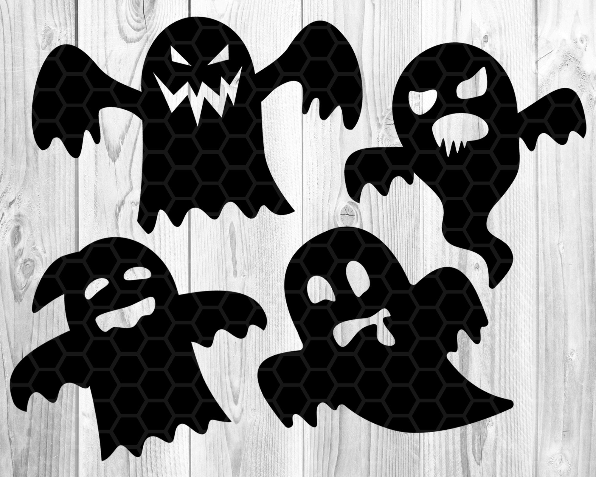 Halloween Ghosts SVG Instant Digital Download for Creative - Etsy