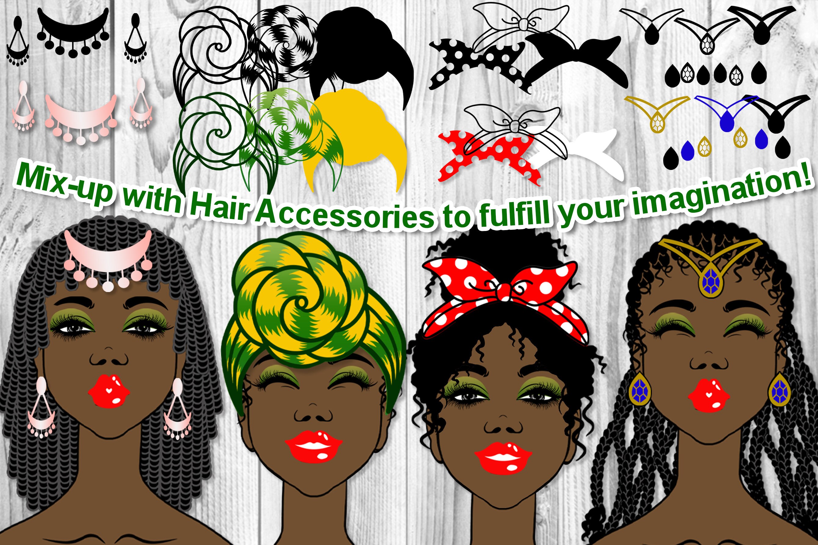Black Princess SVG, African Women, Braid Hair, Dreadlocks (digital ...