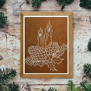 Christmas Elements SVG Line Art Design Clipart Set Decor Ornaments ...