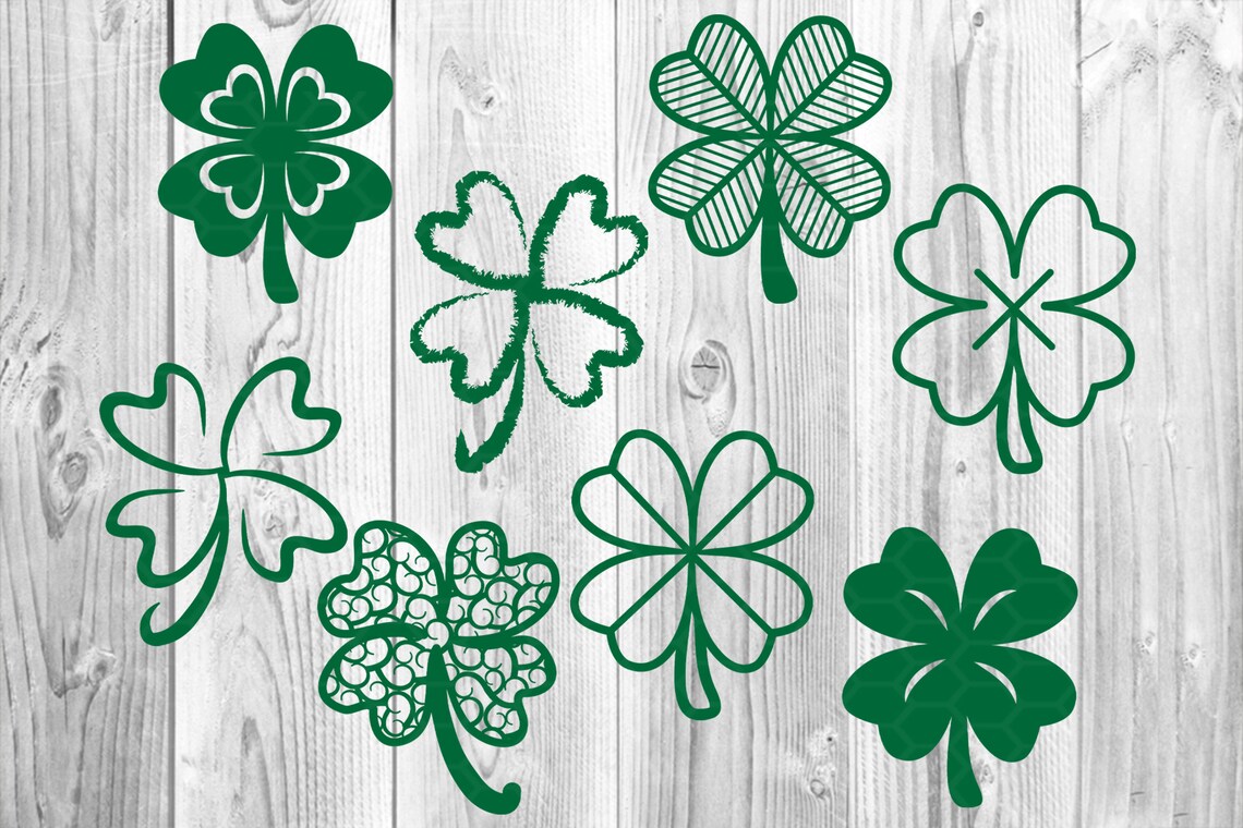 St. Patrick's Day Symbol Shamrock and Four Leaf Clover | Etsy