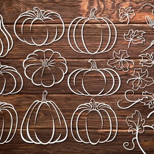 Halloween Line Art Pumpkins SVG Clipart Creative DIY Projects, Lineart ...