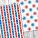 4th of July Digital Paper Set 8 Red White and Royal Blue - Etsy