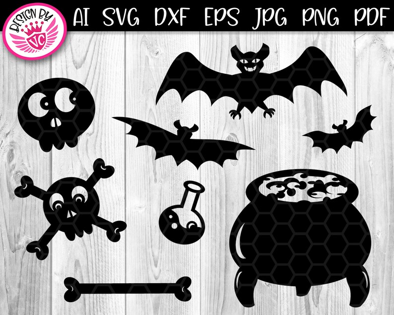 Halloween Elements SVG Instant Digital Download for Creative - Etsy