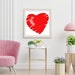 Sublimation PNG Hand Drawn Valentine Red Hearts Clip Art Design ...