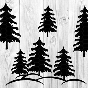 Christmas SVG Pine Tree Clipart Design V.2 Decorative Elements Digital ...
