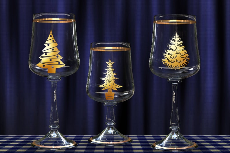 Christmas SVG Pine Tree Clipart 3 Designs Set 1 Decor - Etsy