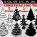 Christmas SVG Pine Tree Clipart 3 Designs Set 1 Decor - Etsy