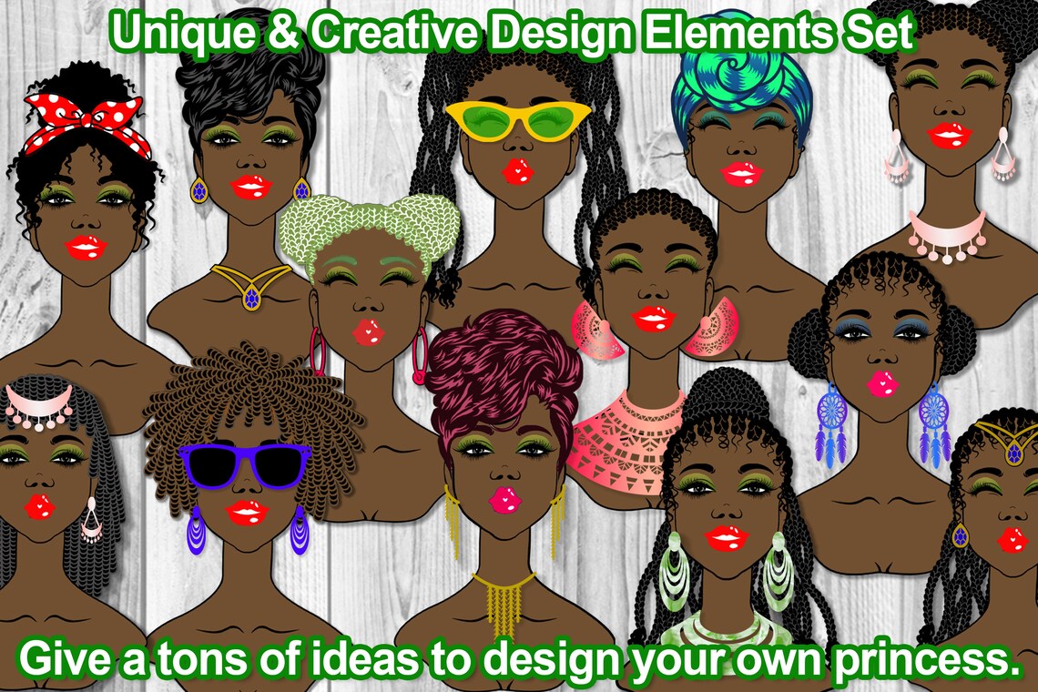 Black Princess Layered SVG V.3 African Women Braid Hair Bun - Etsy