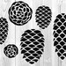 Christmas SVG Pine Leaves Clipart Design Elements Instant - Etsy
