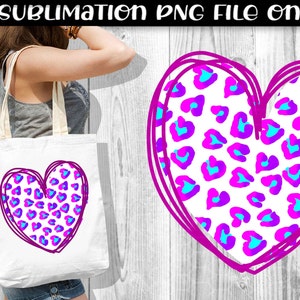 Heart Leopard Sublimation PNG Clipart Pink Tone Heart Shape Design ...