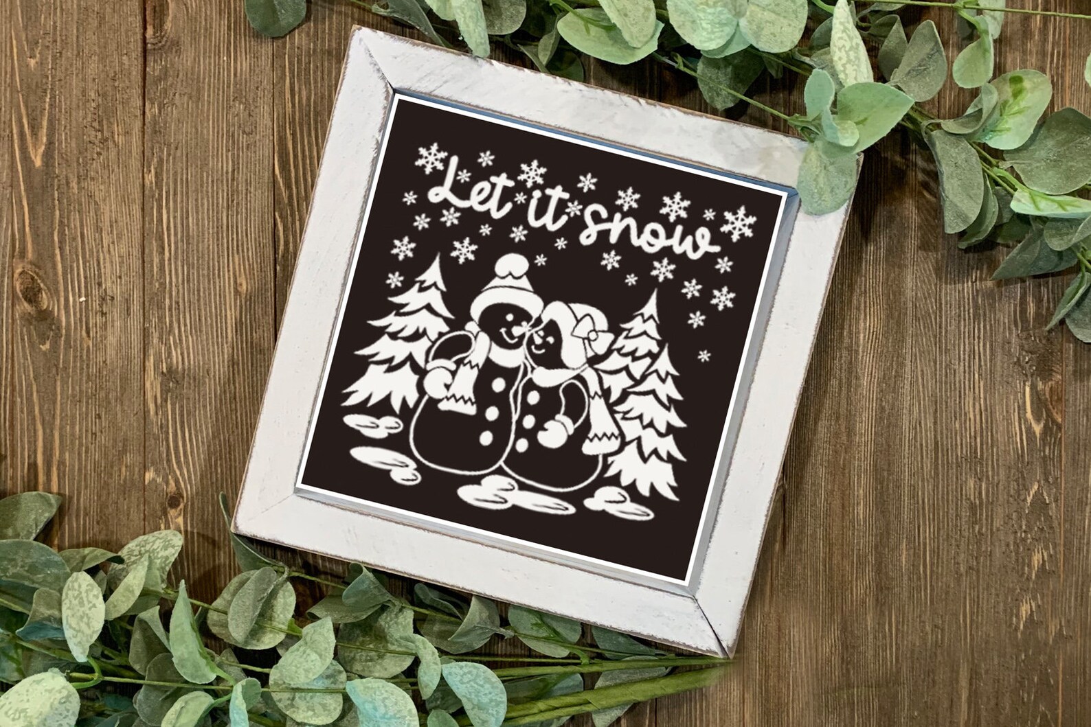 Christmas SVG Let It Snow Layered Design Clipart Decor - Etsy