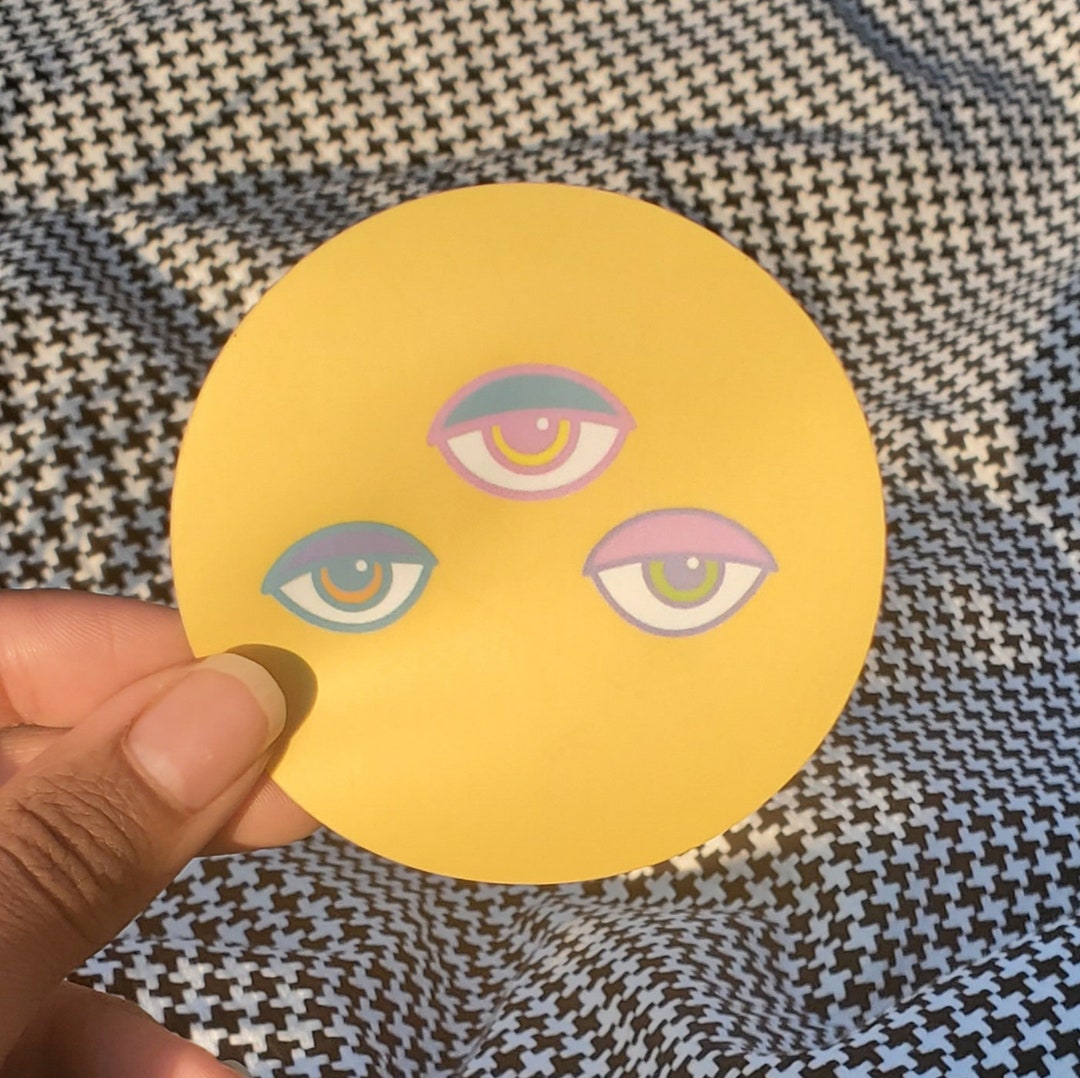Sunshine Yellow Third Eye Sticker - Etsy